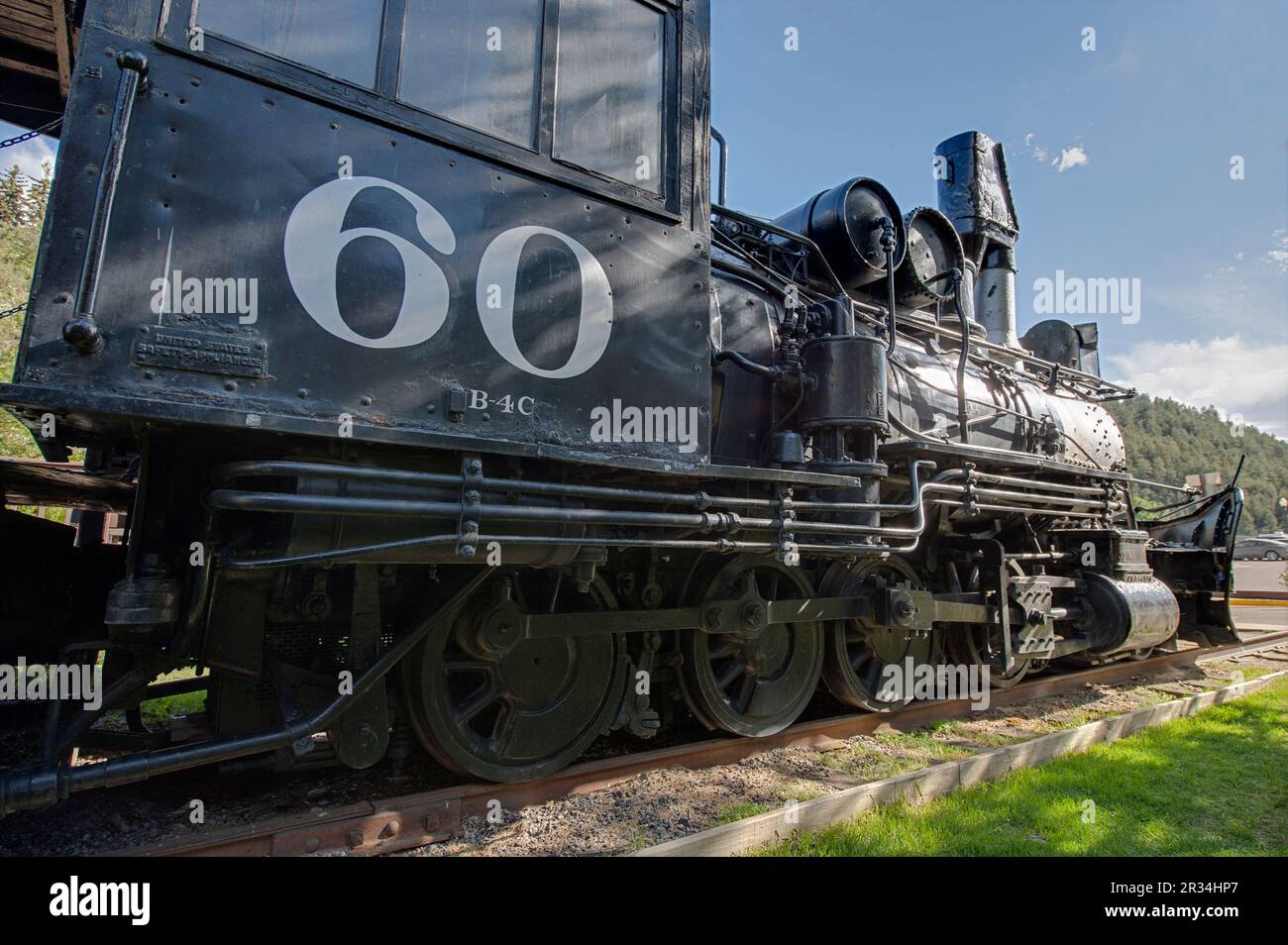 The old steam locomotive #60 from the Colorado & Southern Railroad, on ...
