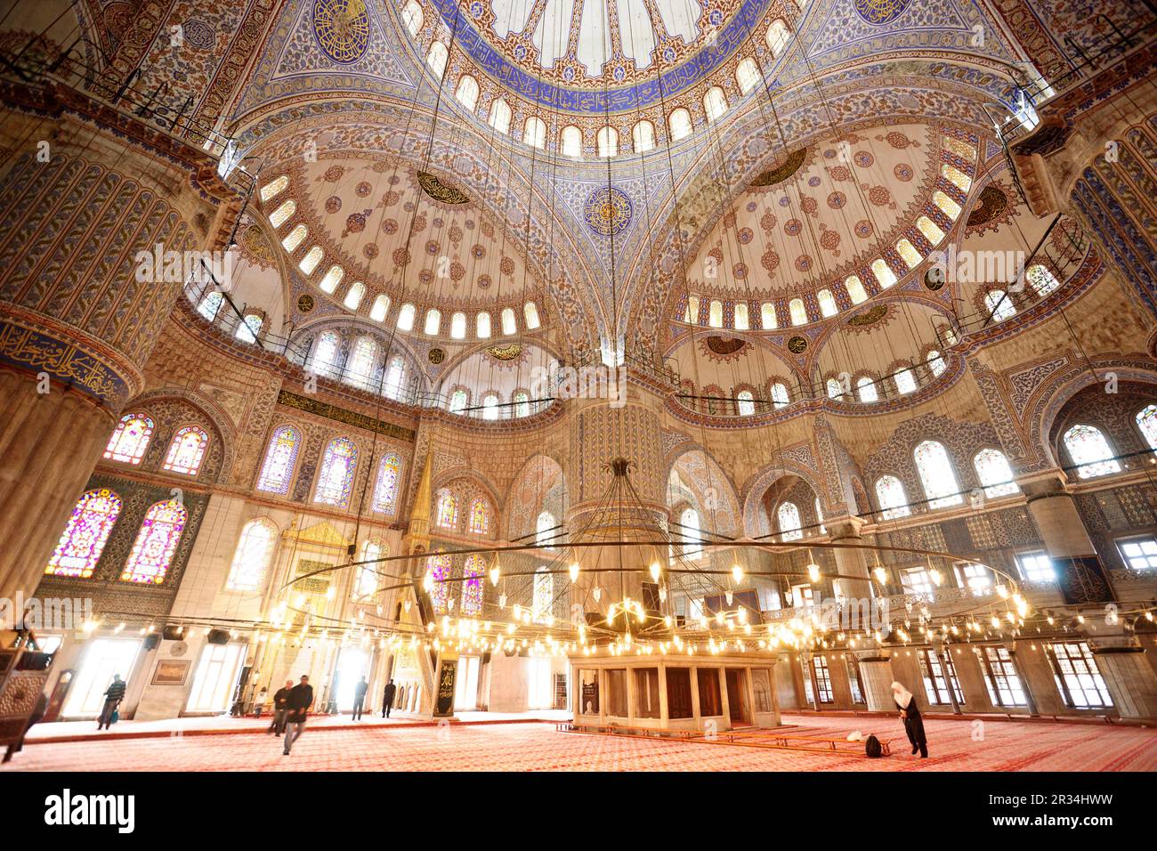 Blue Mosque (Sultan Ahmeth Camii) year 1616, Istanbul, Turkey, Asia ...