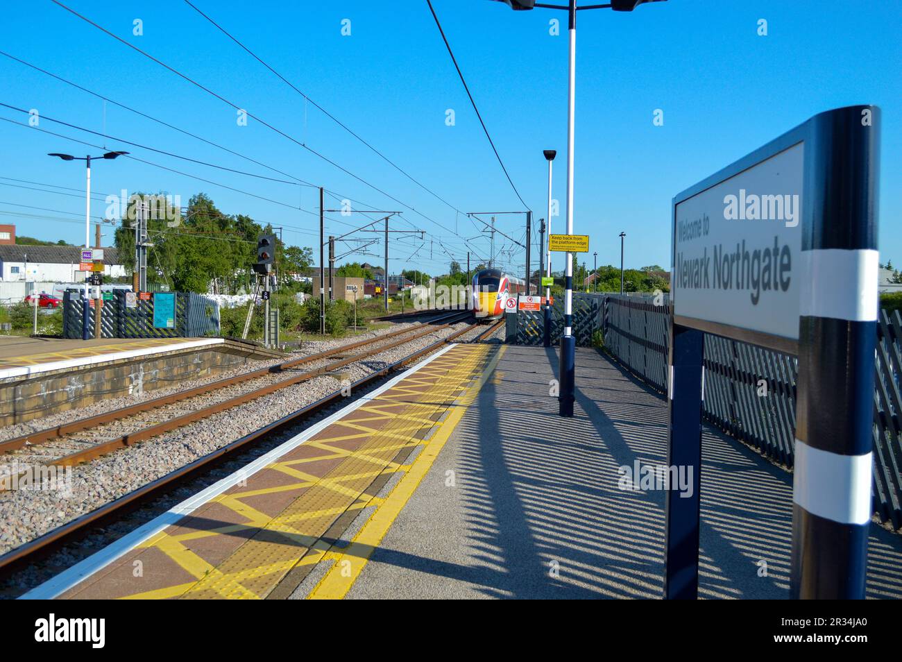 Train platform newark northgate station hi-res stock photography and ...