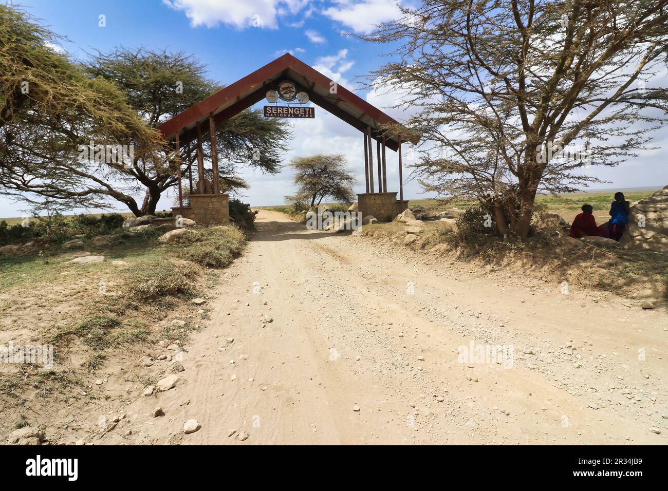 Serengeti National Park Entrance gate, Tanzania Stock Photo - Alamy