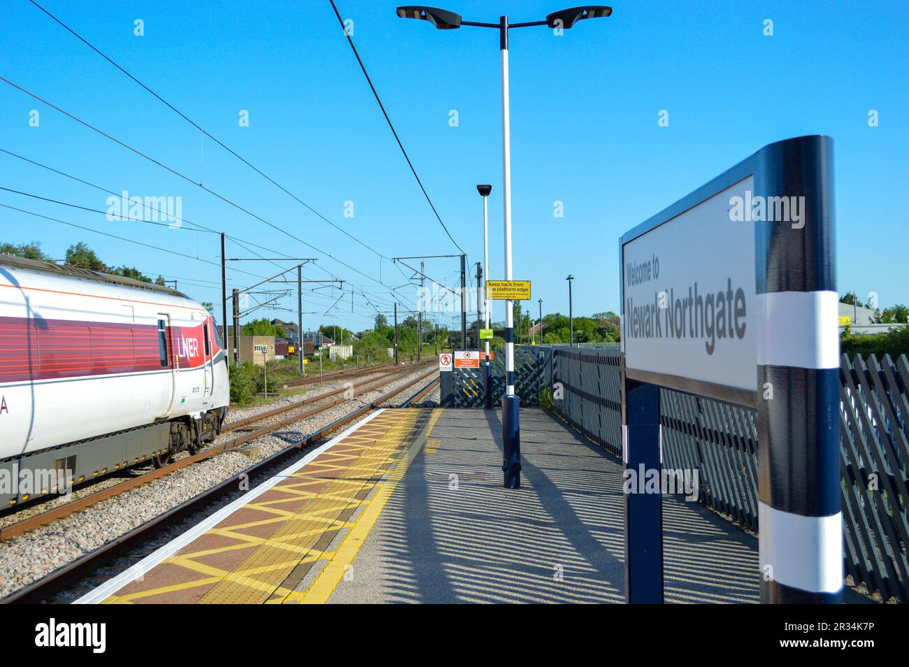 Train platform newark northgate station hi-res stock photography and ...