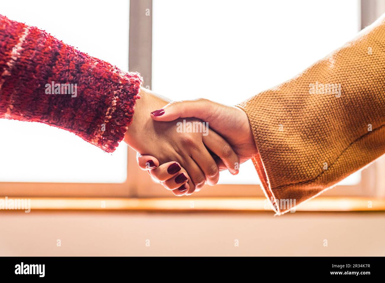 Two business women shaking hands hi-res stock photography and images ...