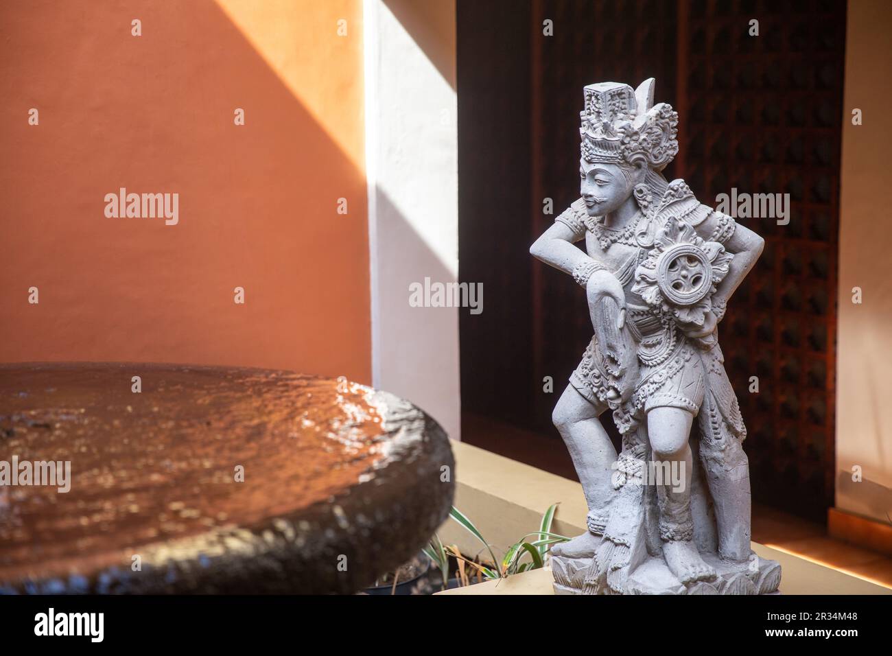A detailed Balinese statue as decoration for greetings Stock Photo - Alamy
