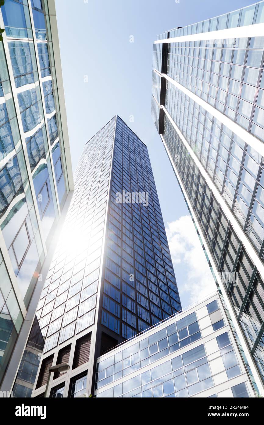 High-rise buildings in a banking district Stock Photo - Alamy