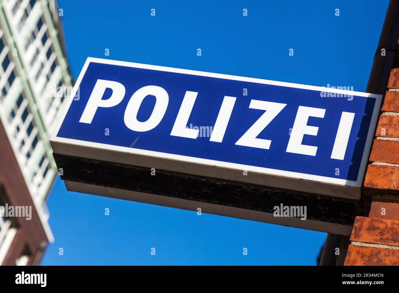 Sign at a police station Stock Photo - Alamy
