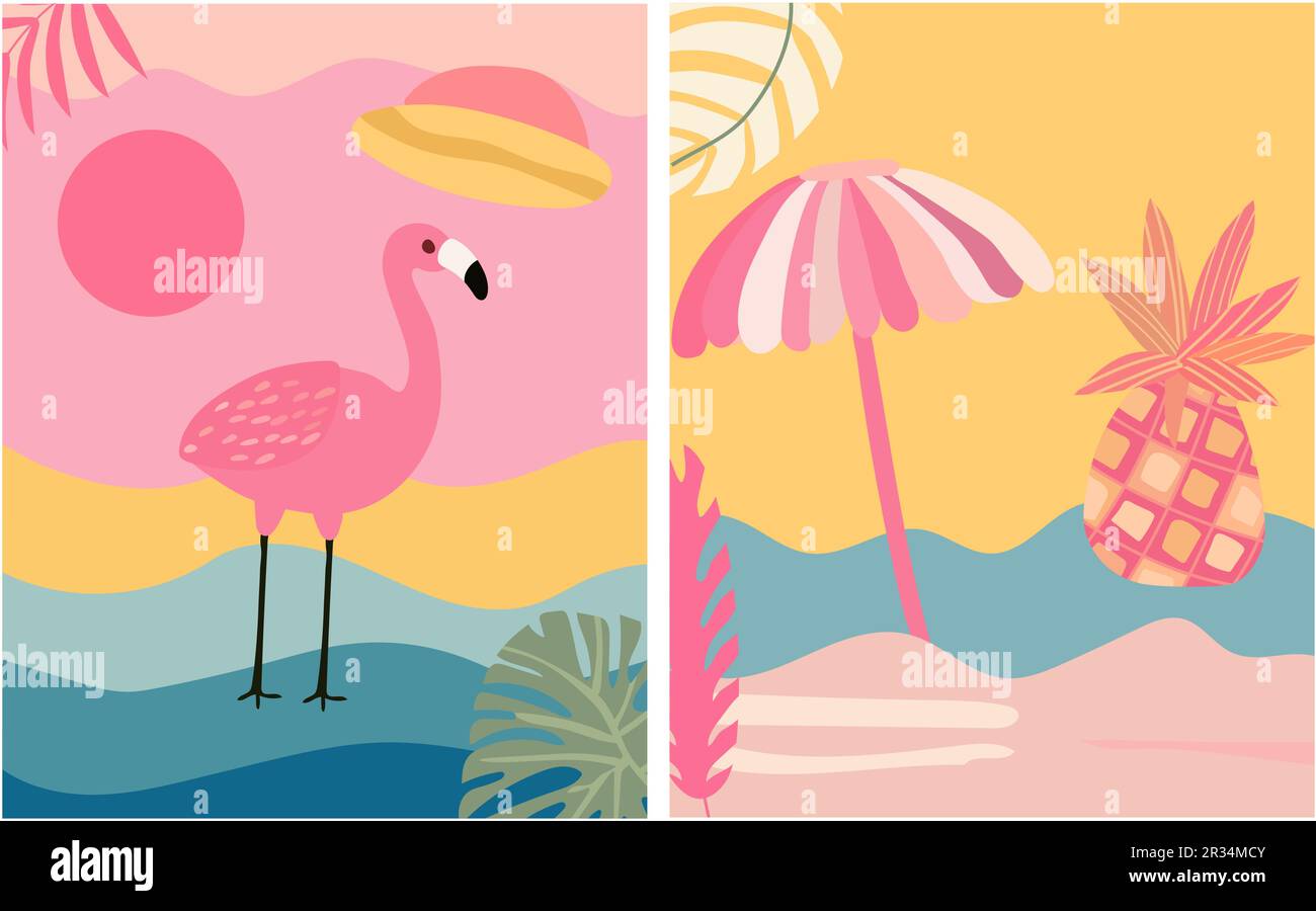 An imaginative backdrop featuring a picturesque seaside landscape, a vibrant sun, flamboyant ...