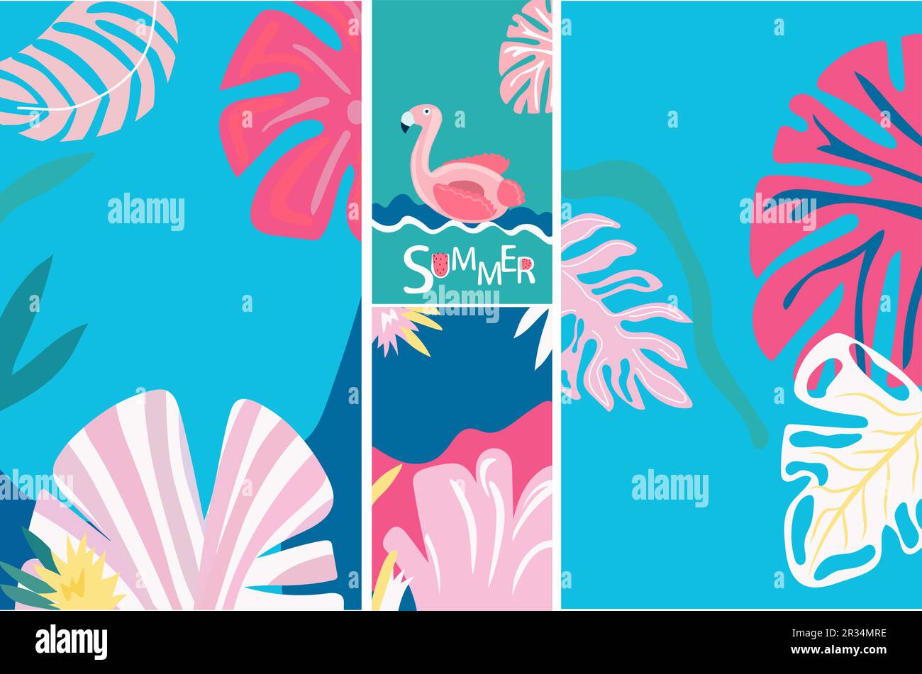 The essence of summertime enjoyment. Background with a seaside ...