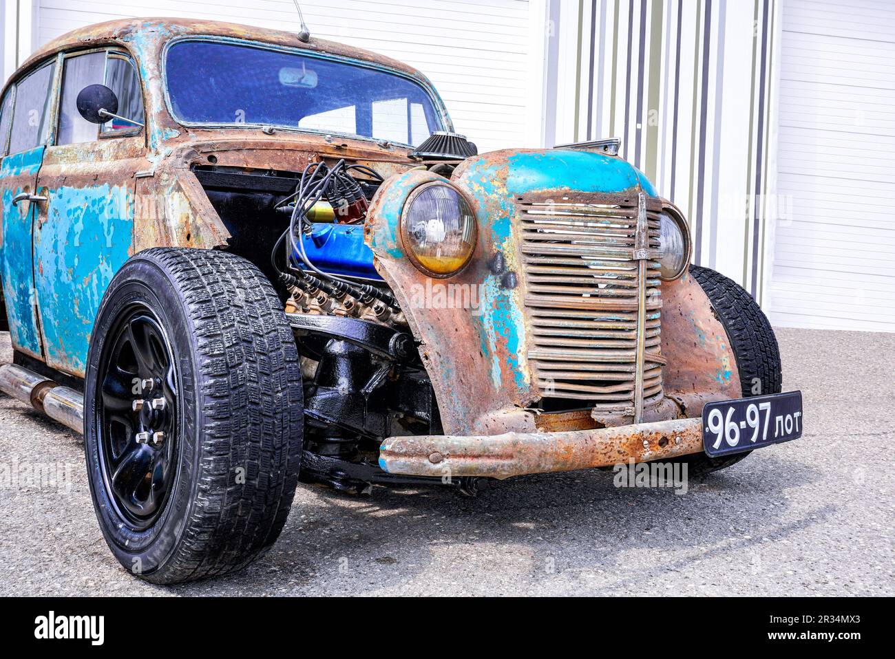 Samara, Russia - May 14, 2023: Customized classic hot rod vehicle with ...