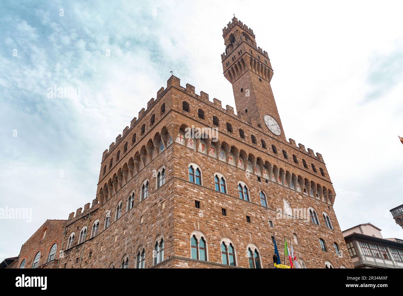 Florence, Italy - April 6, 2022: Palazzio Vecchio, the Old Palace at ...