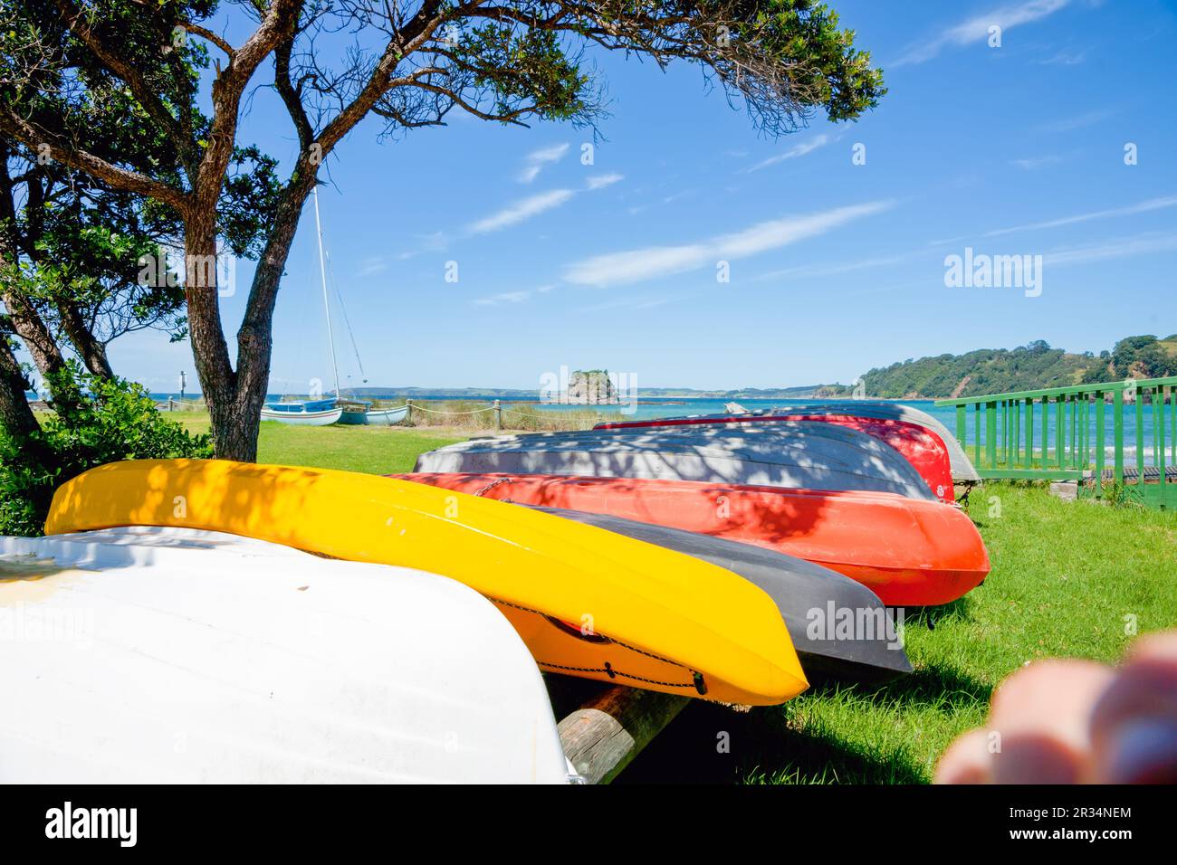 Upturned kayaks hi-res stock photography and images - Alamy