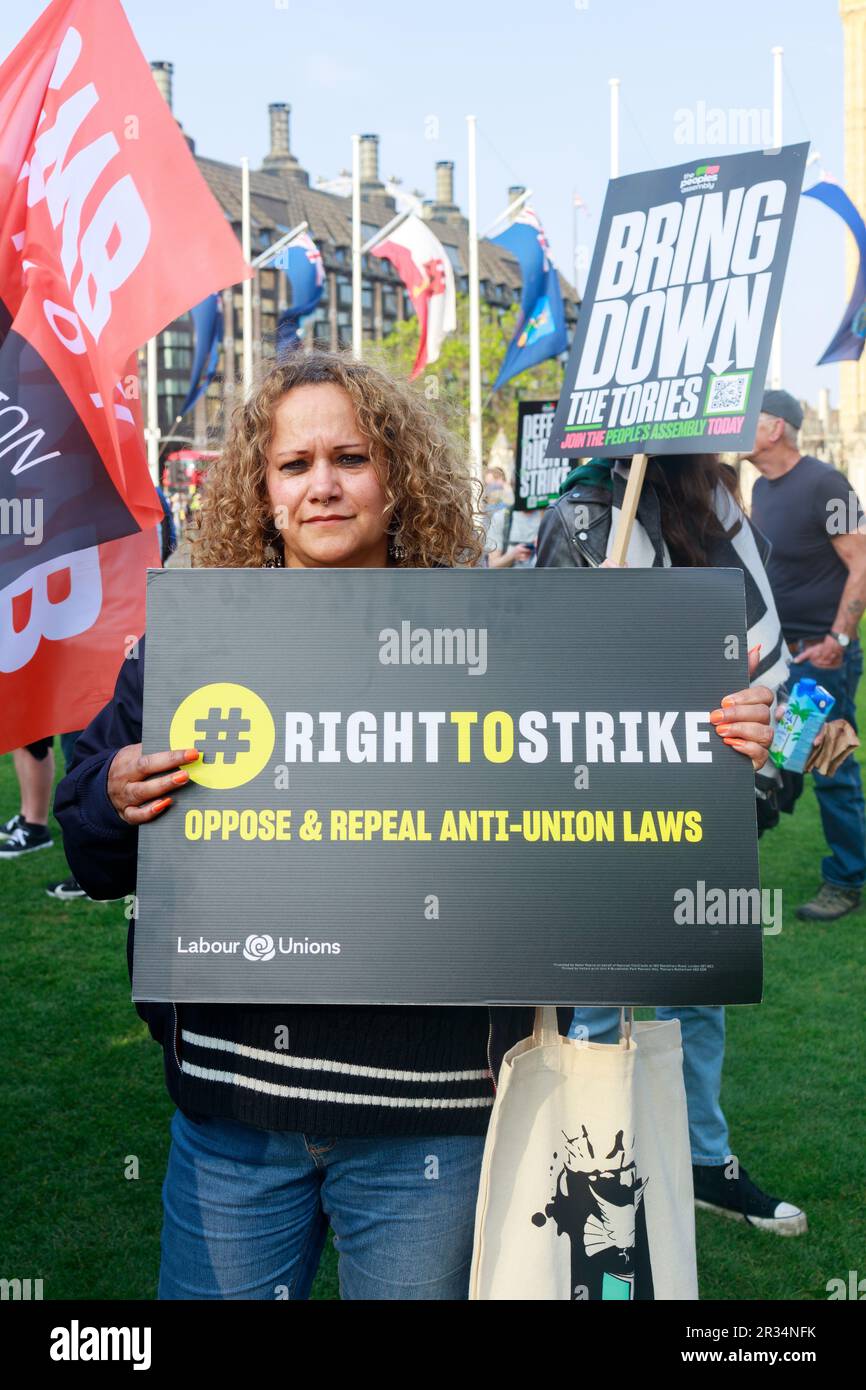 London, England, UK. 22nd May, 2023. Protect the Right to Strike TUC ...