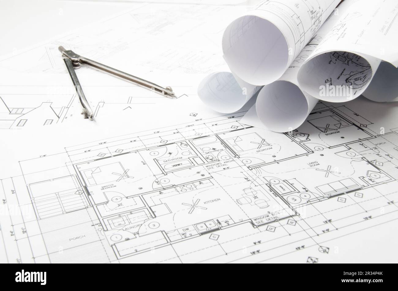 Blue engineering drawings building hi-res stock photography and images ...