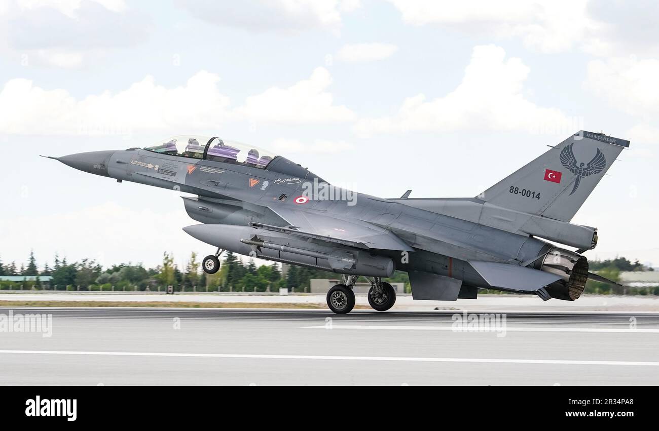 KONYA, TURKIYE - JUNE 30, 2022: Turkish Air Force General Dynamics F ...