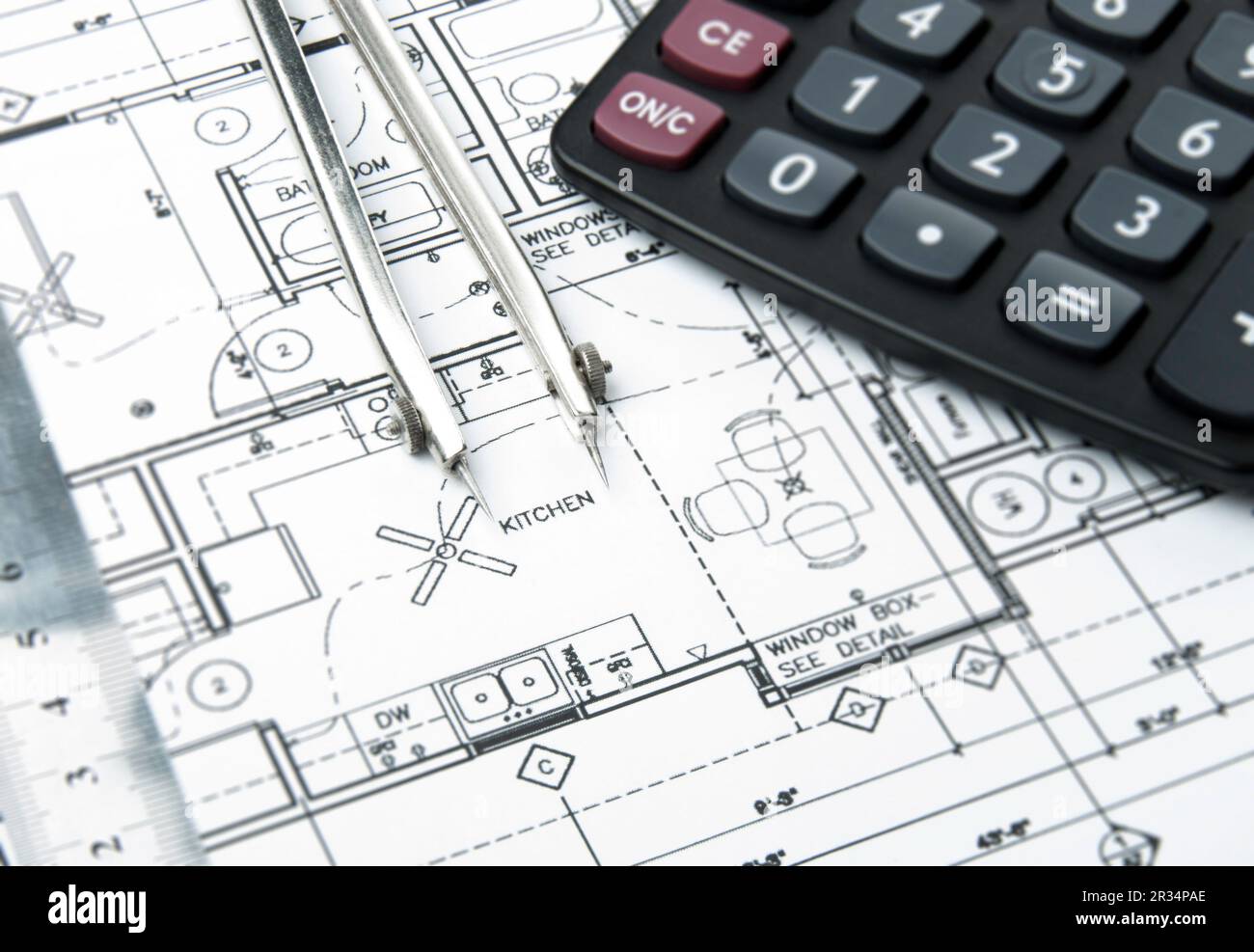 Blue engineering drawings building hi-res stock photography and images ...
