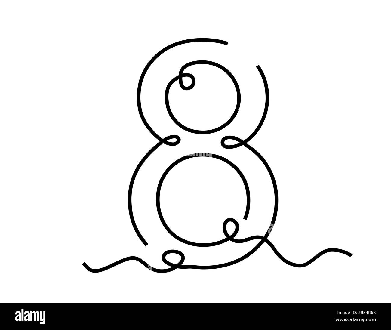 Linear number 8 concept Stock Vector Image & Art - Alamy
