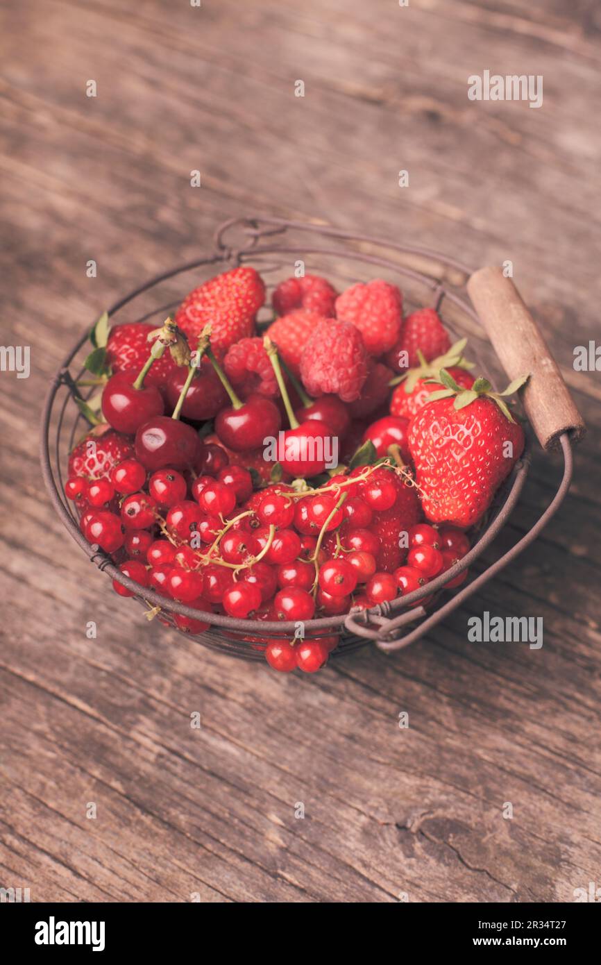 Red summer fruits Stock Photo - Alamy