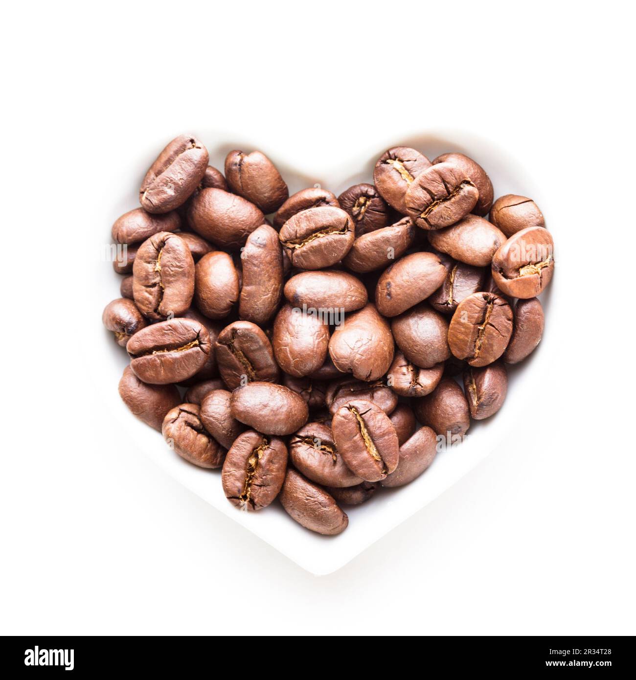 Coffee bean background heart Cut Out Stock Images & Pictures - Alamy
