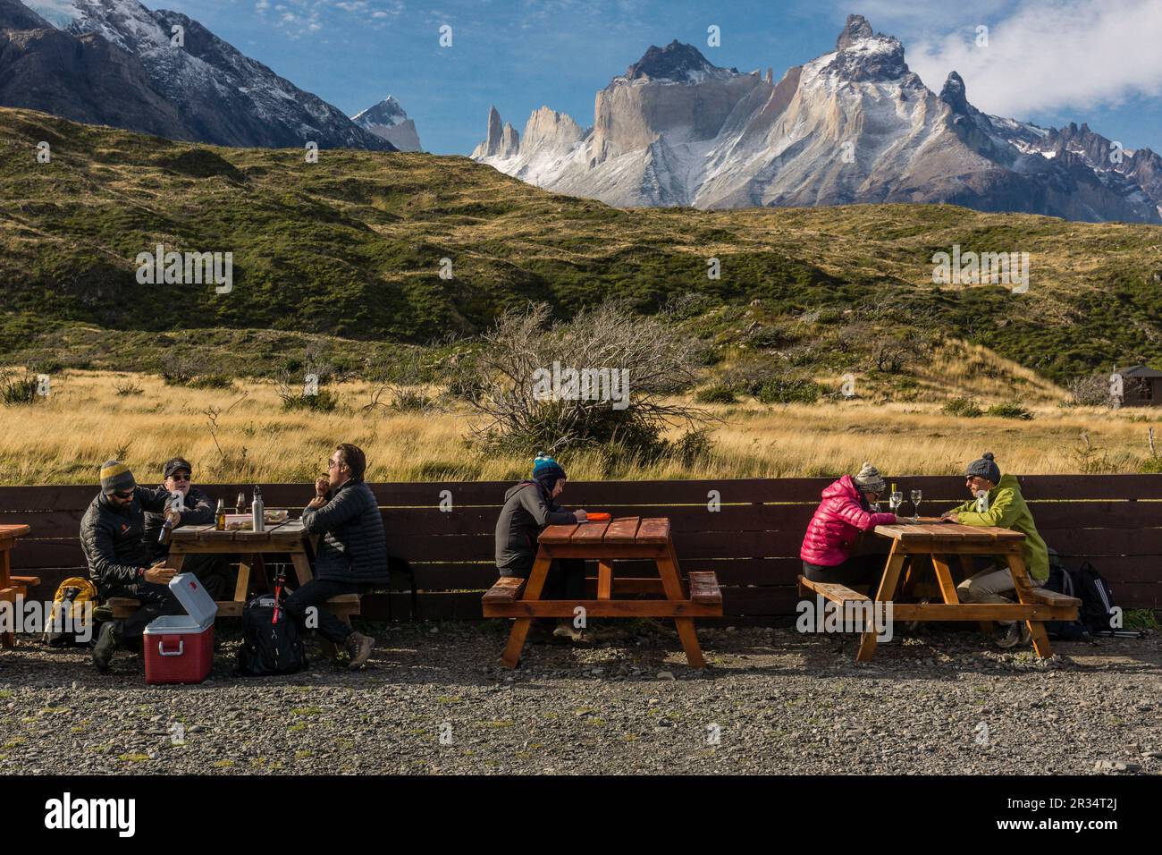 cuernos del Paine, refugio Paine Grande, trekking W, Parque nacional ...
