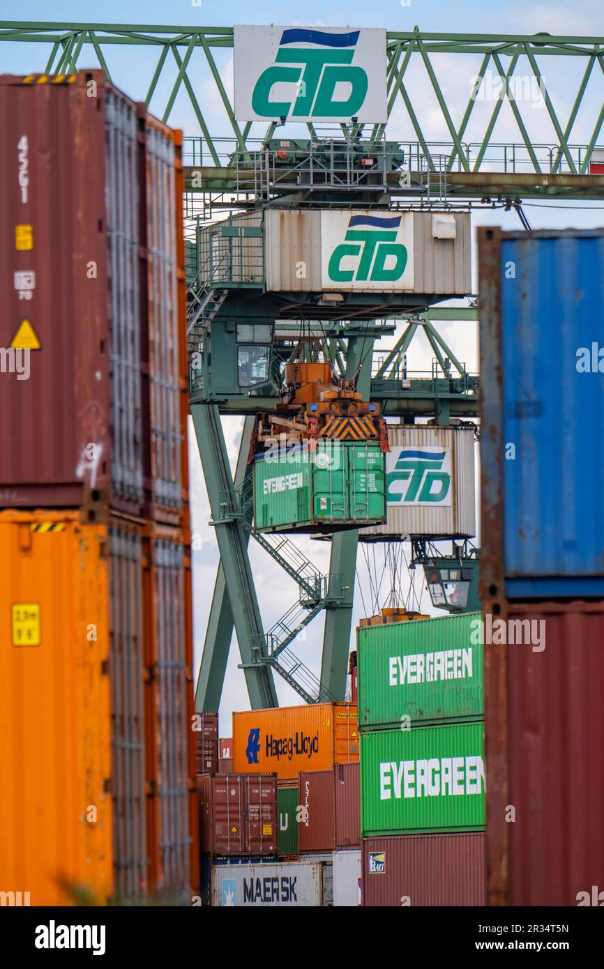 Port of Dortmund, Container Terminal Dortmund CTD, Trimodal Terminal ...