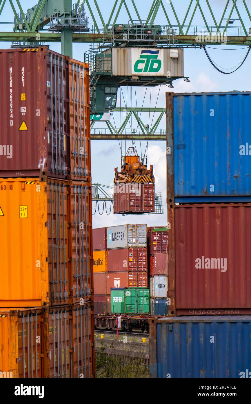 Port of Dortmund, Container Terminal Dortmund CTD, Trimodal Terminal ...