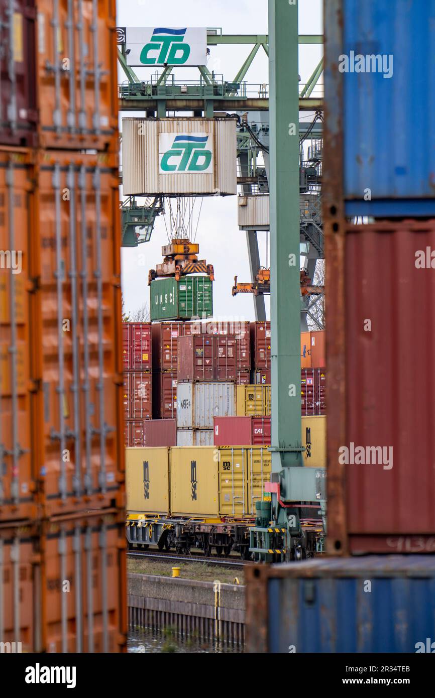 Port of Dortmund, Container Terminal Dortmund CTD, Trimodal Terminal ...