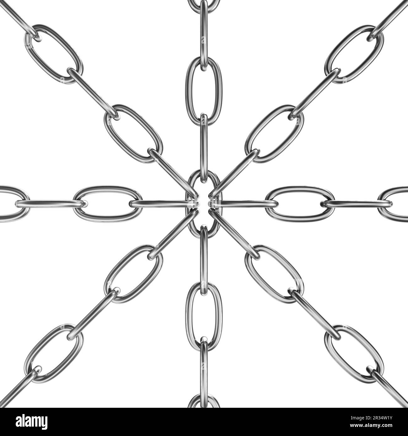 Strained chains from metal. Security and power concept. Isolated on ...