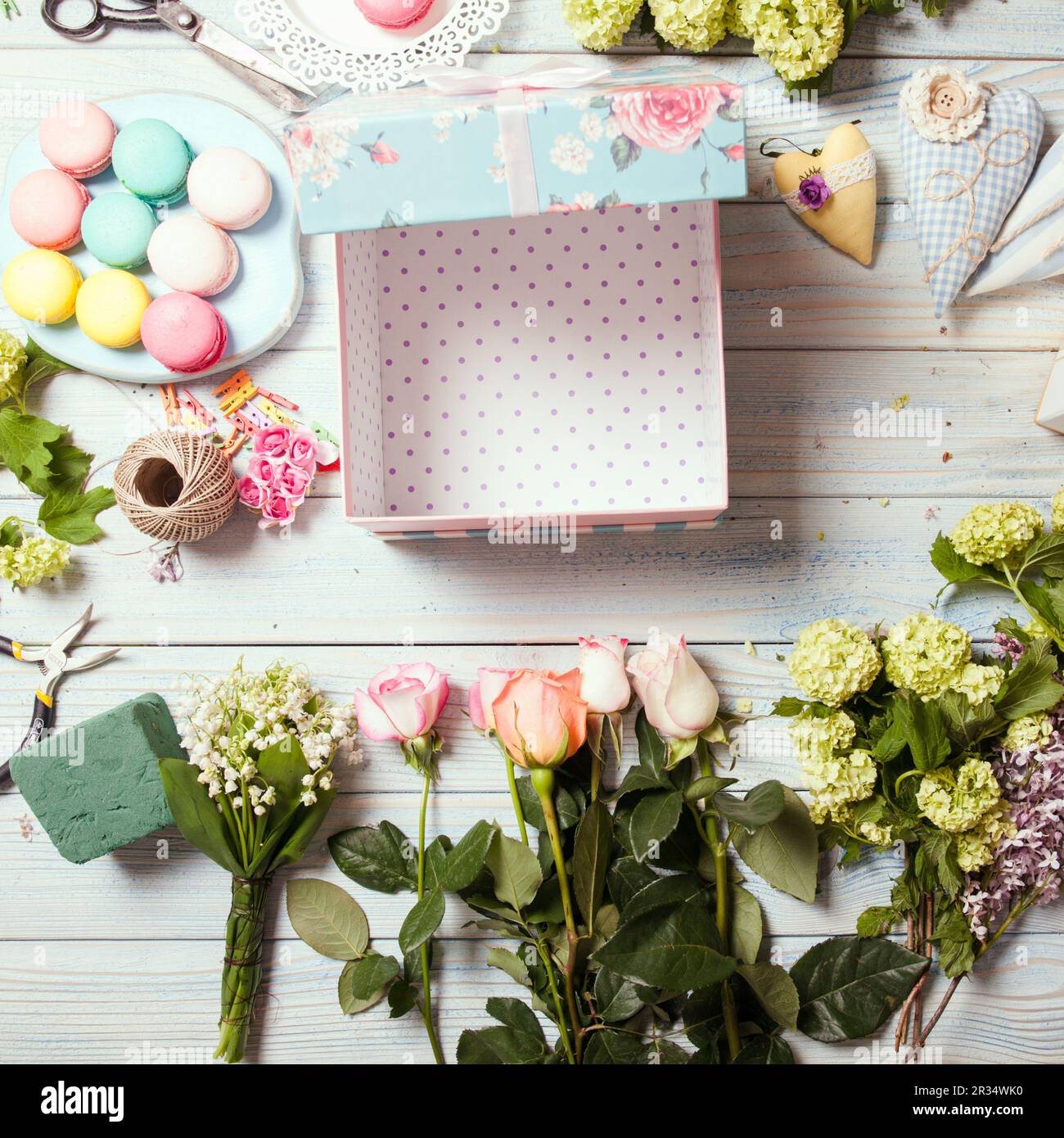 Beautiful colorful tasty macaroons hi-res stock photography and images ...