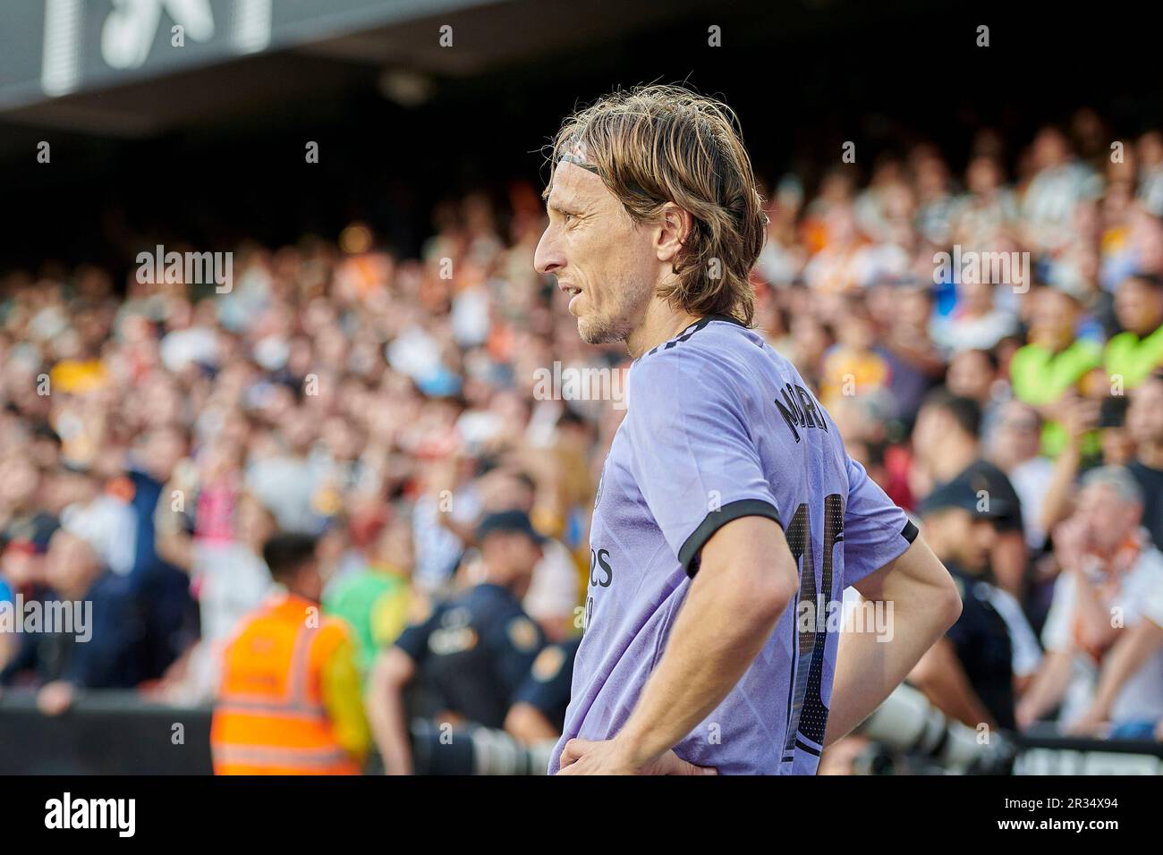 Luka Modric of Real Madrid CF seen in action during the La Liga ...