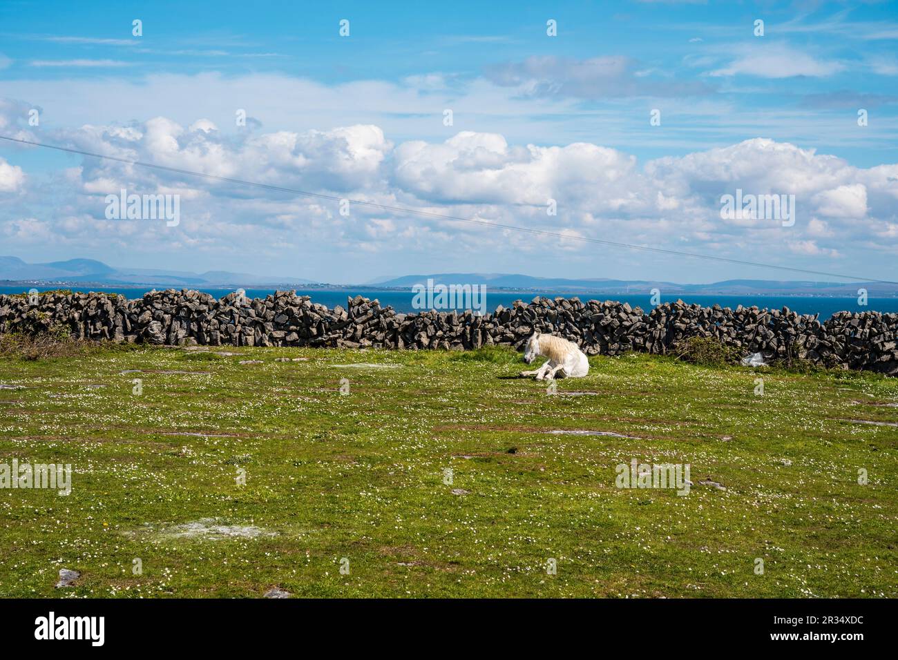 Landscape of Inis Mór, or Inishmore, the largest of the Aran Islands in ...