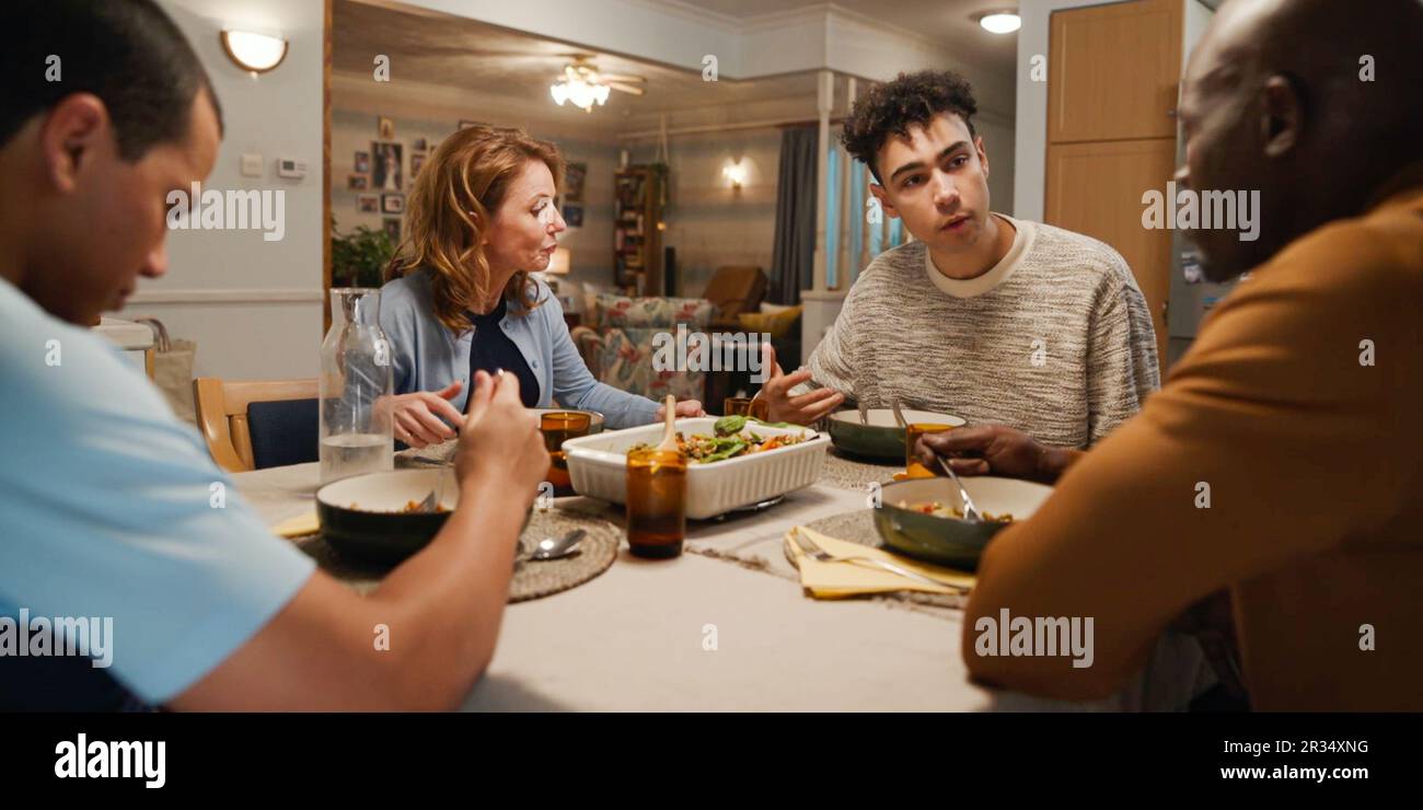 UK. Archie Madekwe , Djimon Hounsou and Geri Horner in a scene from the ...