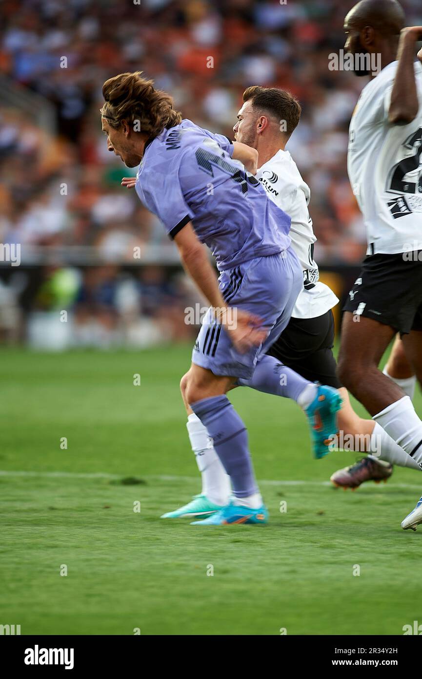 Luka Modric of Real Madrid CF seen in action during the La Liga ...