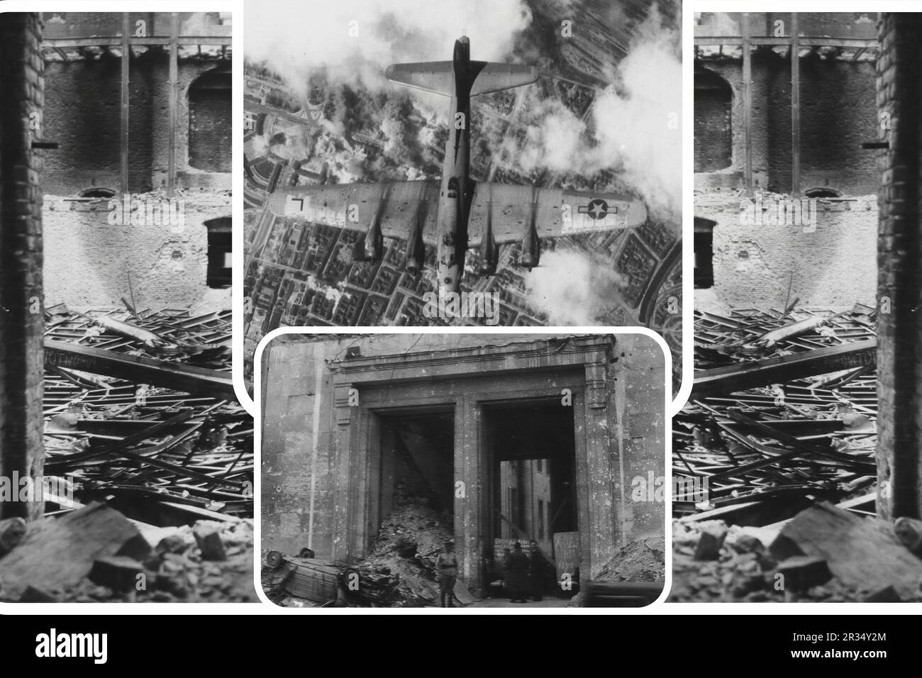 The ruins of Berlin (Germany) in 1945 after the end of the Second World ...