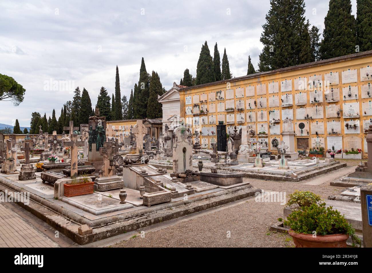 Florence, Italy - April 6, 2022: Cimitero delle Porte Sante, The Sacred ...