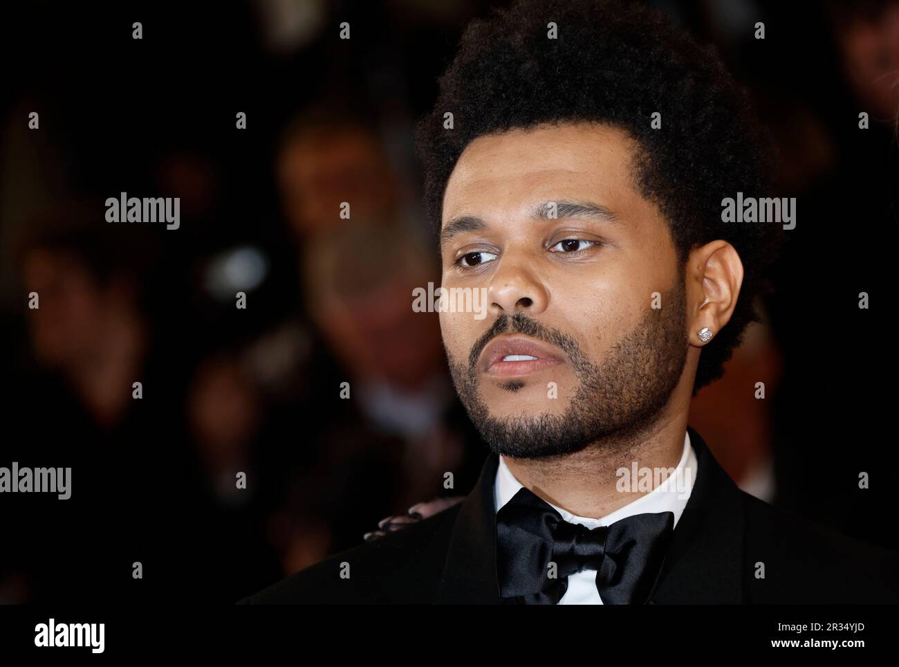 Abel Tesfaye poses for photographers upon arrival at the premiere of ...