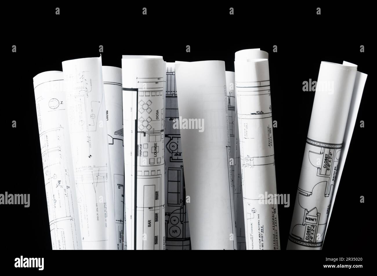 Isolation of several drawings for the project Stock Photo - Alamy