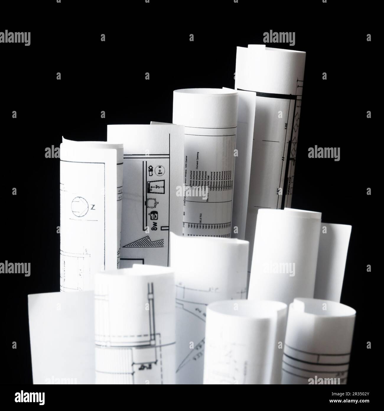 Isolation of several drawings for the project Stock Photo - Alamy