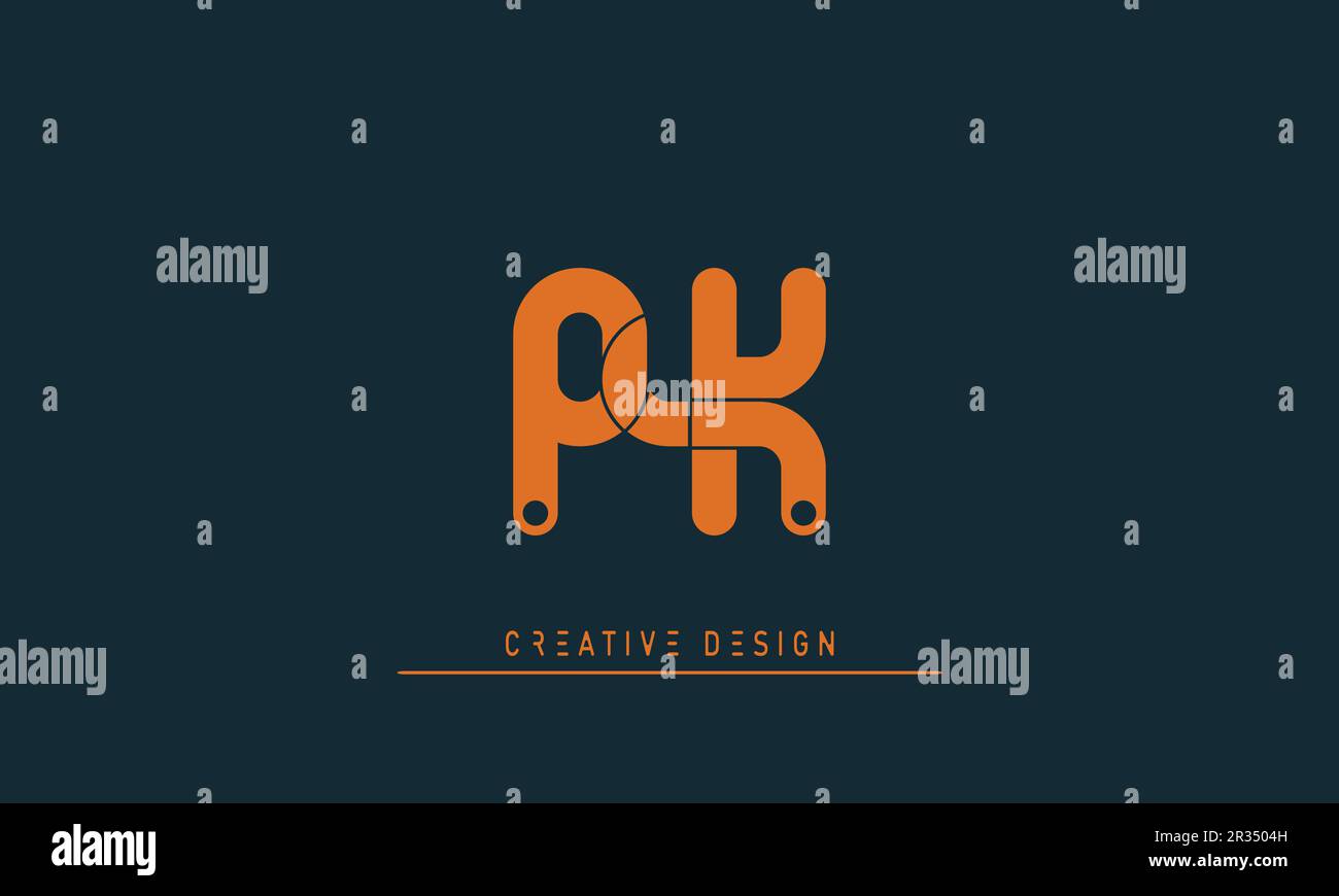 Alphabet letters Modern Creative logo PK , KP Stock Vector Image & Art ...