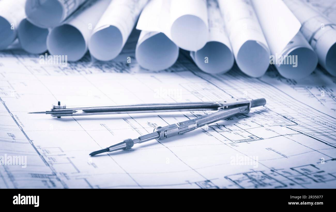 Architecture blueprint house hi-res stock photography and images - Alamy