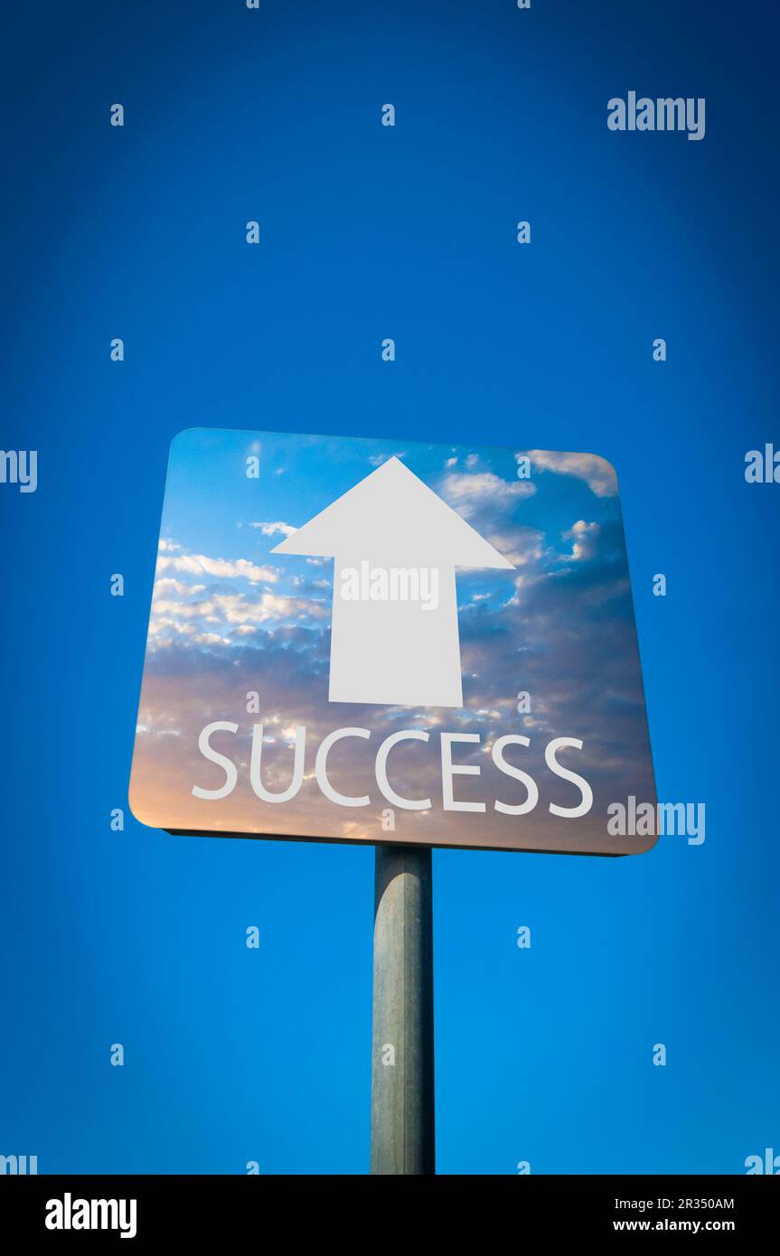 Success Straight Ahead sign Stock Photo - Alamy