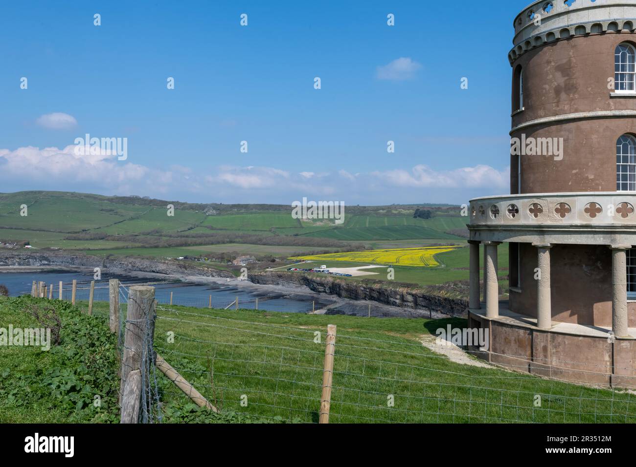 Clavell Tower overlooking Kimmeridge Bay in Dorset Stock Photo - Alamy
