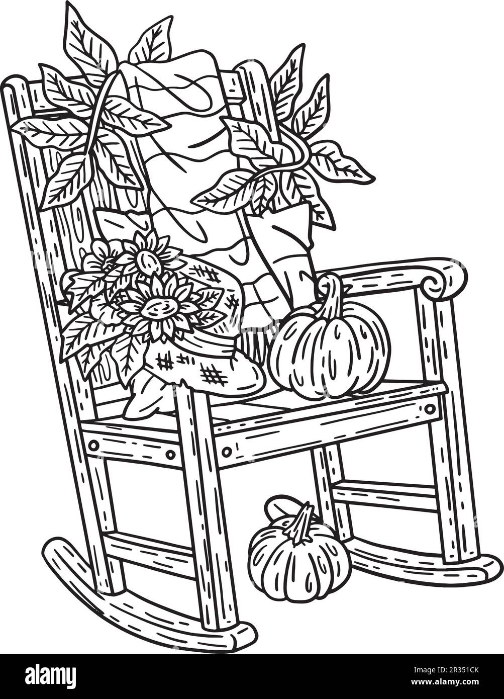 Chair porch Stock Vector Images - Alamy