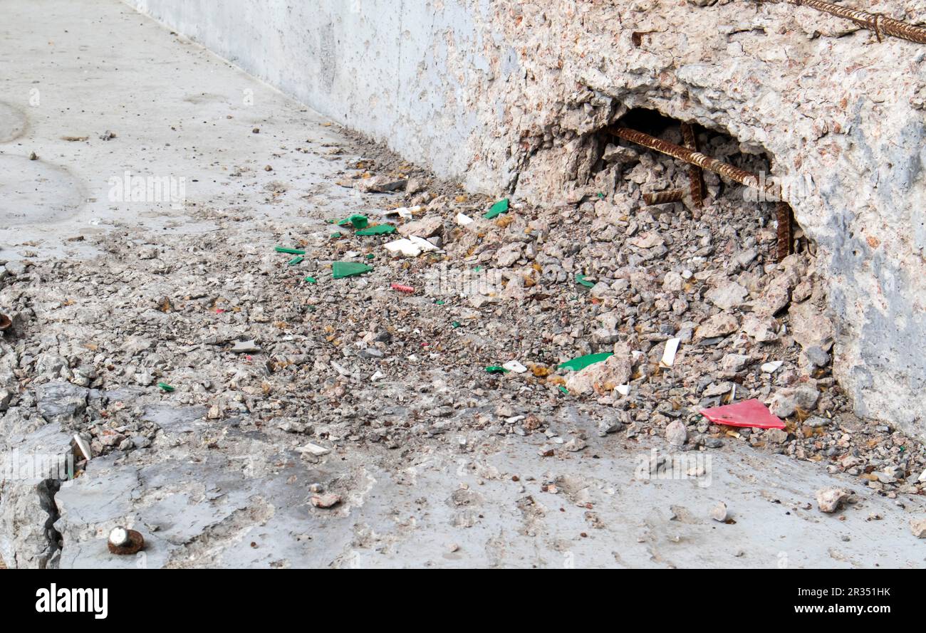 War in Ukraine. Exploded football stadium as a result of rocket attack ...