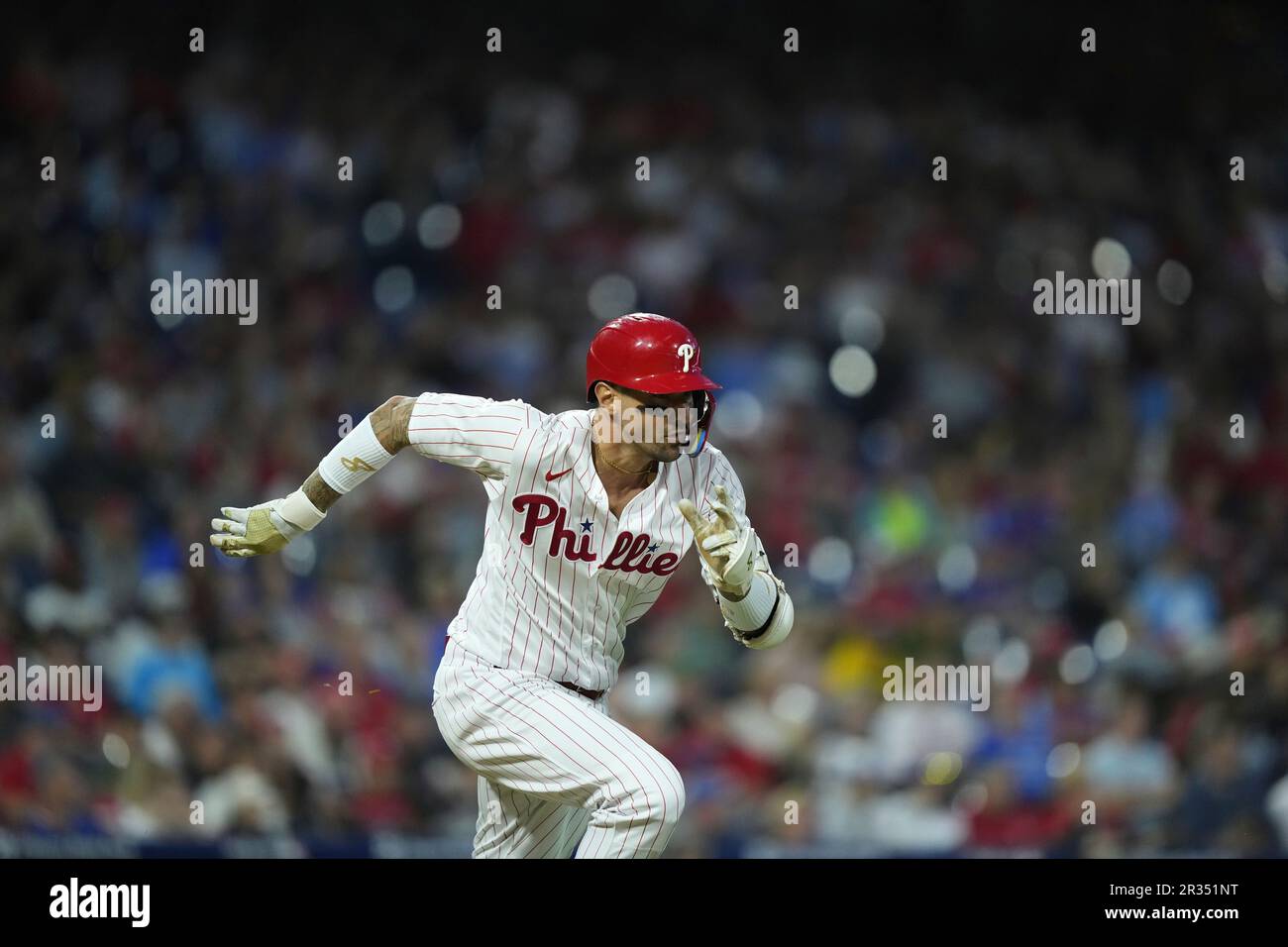 Philadelphia Phillies' Nick Castellanos during the fourth inning of a baseball game, Friday, May ...