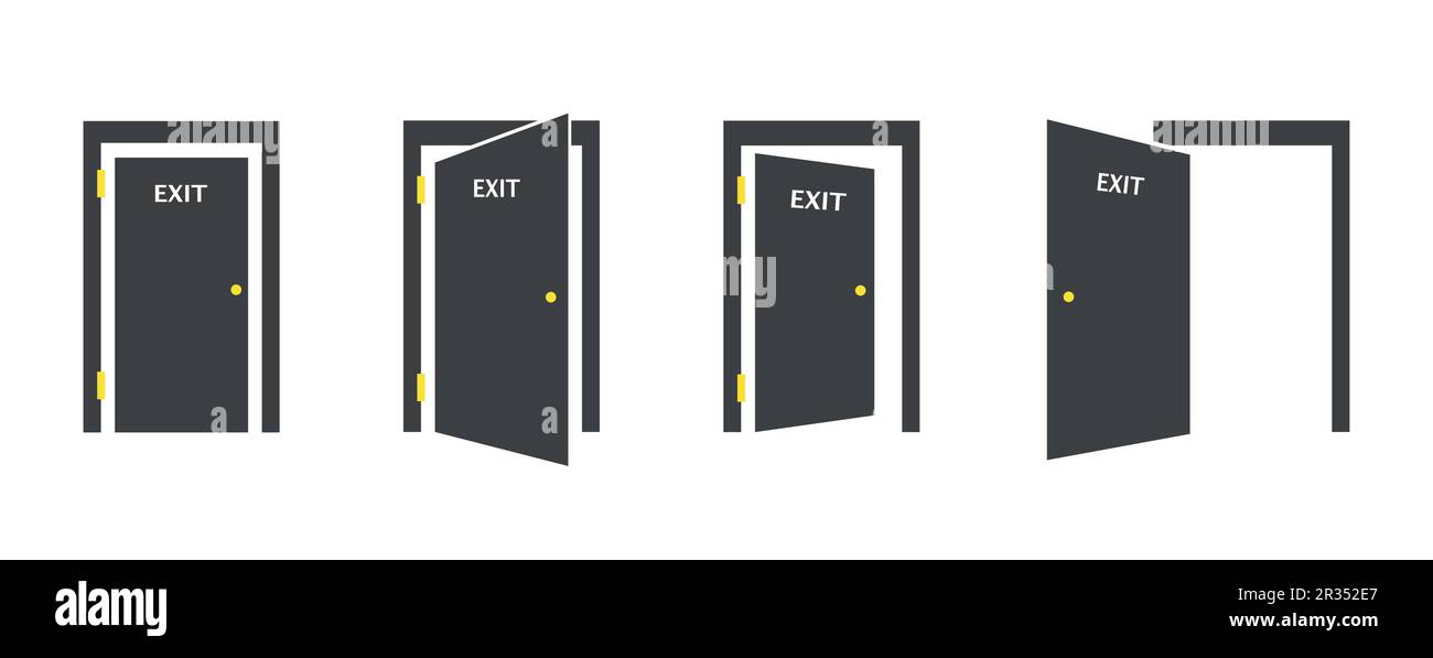 Office facade entrance doors Stock Vector Images - Alamy