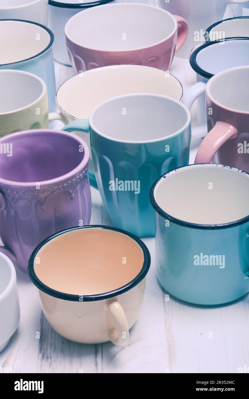 Old metal cups hi-res stock photography and images - Alamy