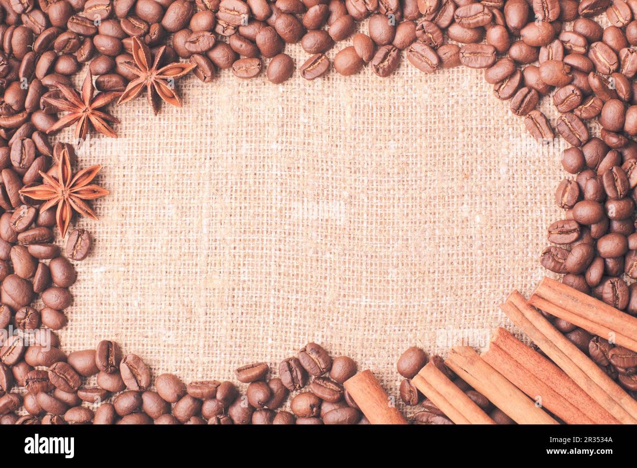 Coffee beans frame Stock Photo - Alamy