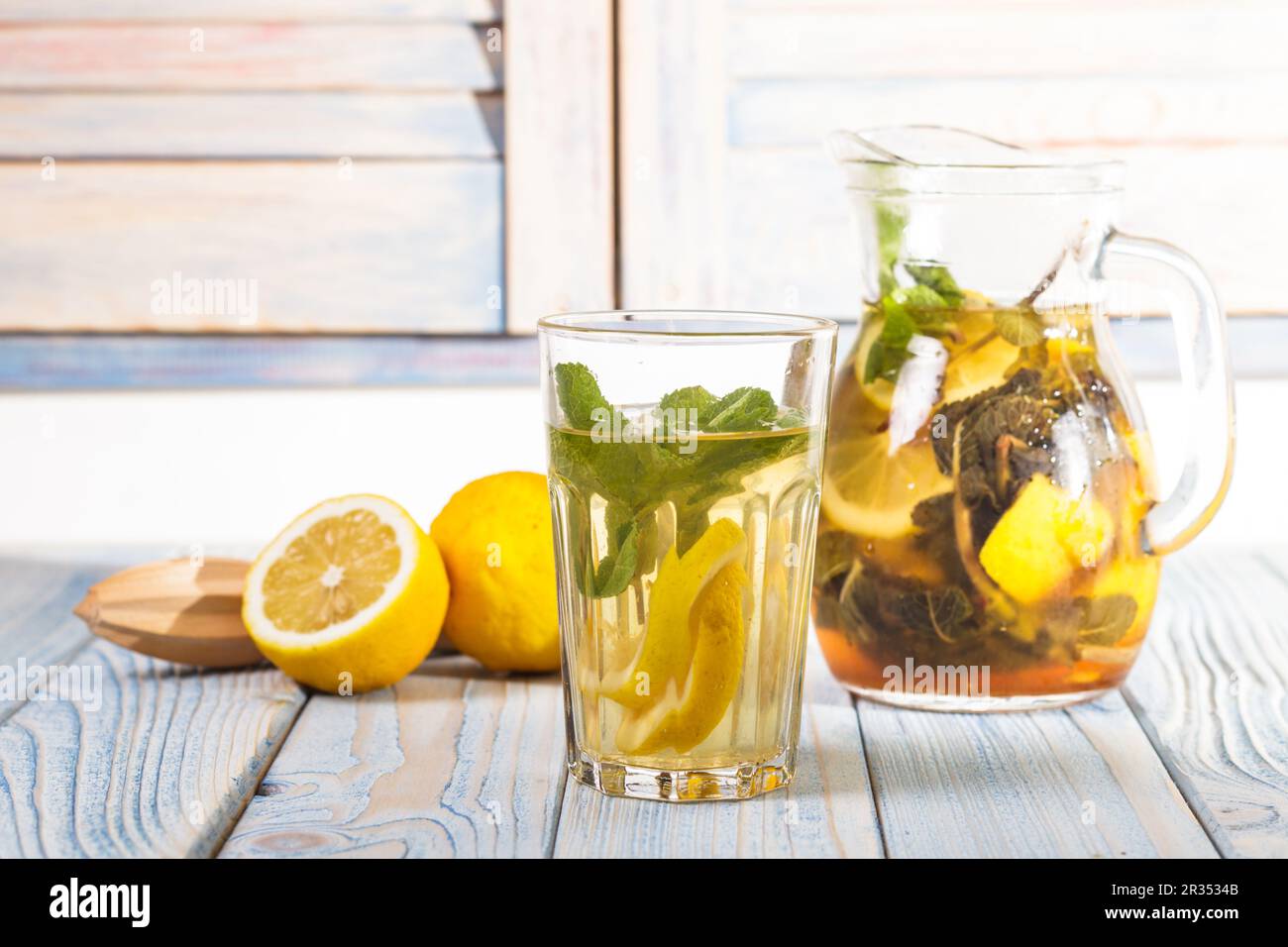 Glass of water and lemon cutout hi-res stock photography and images - Alamy