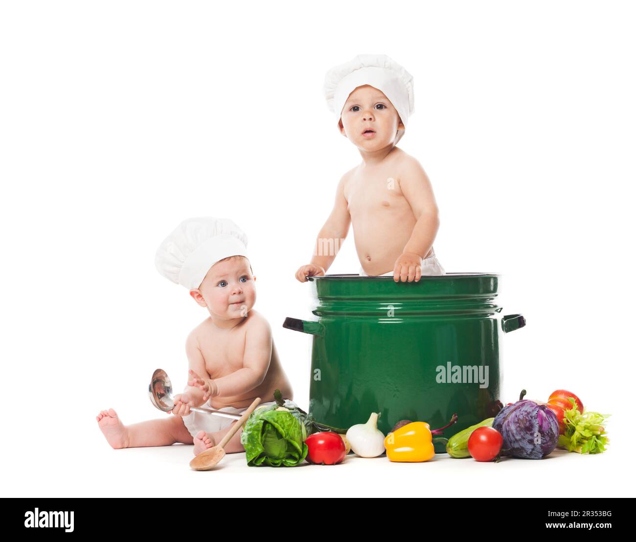 Little chefs cook Stock Photo - Alamy