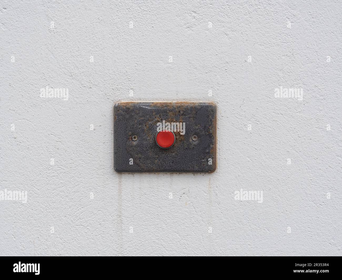 Fire alarm bell safety symbol sign on white background hi-res stock ...