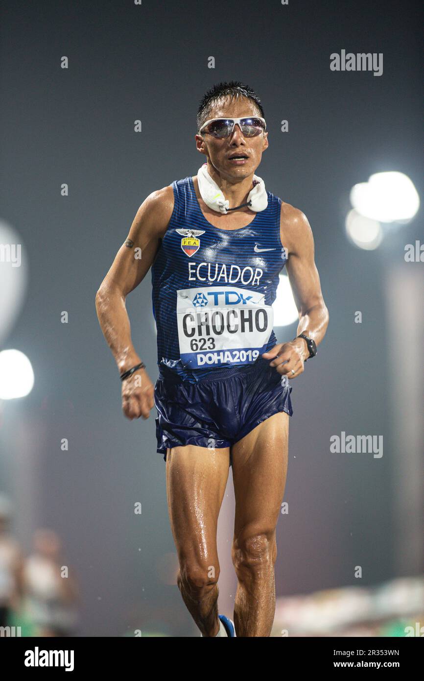 Andrés CHOCHO running the 20 Kilometres Race Walk at the 2019 World ...